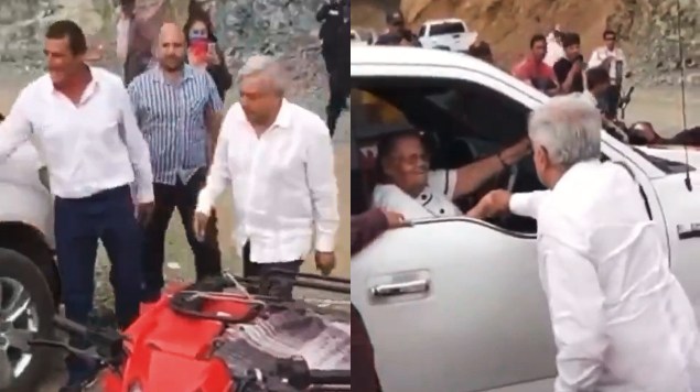 López Obrador Saluda De Mano A La Madre Del Chapo Guzmán Video