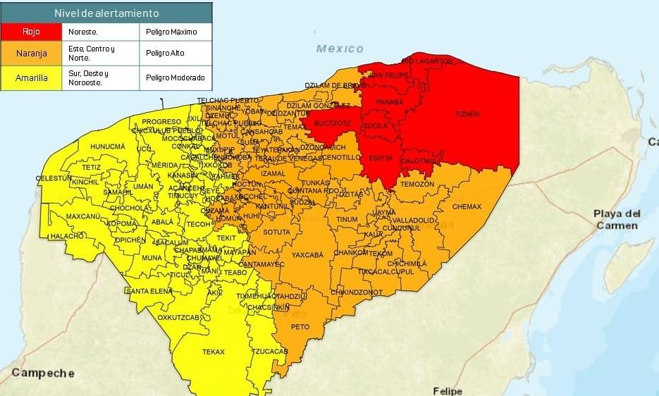 Alerta Roja por huracán Delta para el noreste de Yucatán